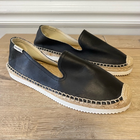 Soludos | Shoes | Soludos Black Espadrille Platform Suede Smoking ...